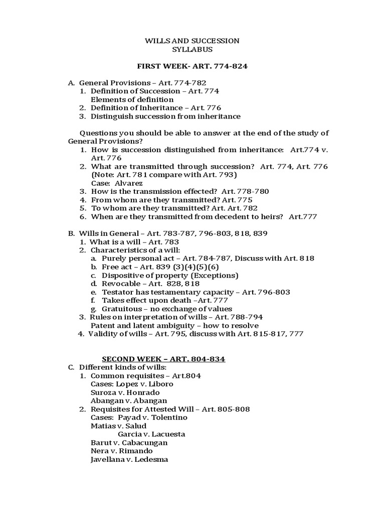 Understanding the Fundamentals of Wills and Succession: A Comprehensive Overview of Key Concepts ...