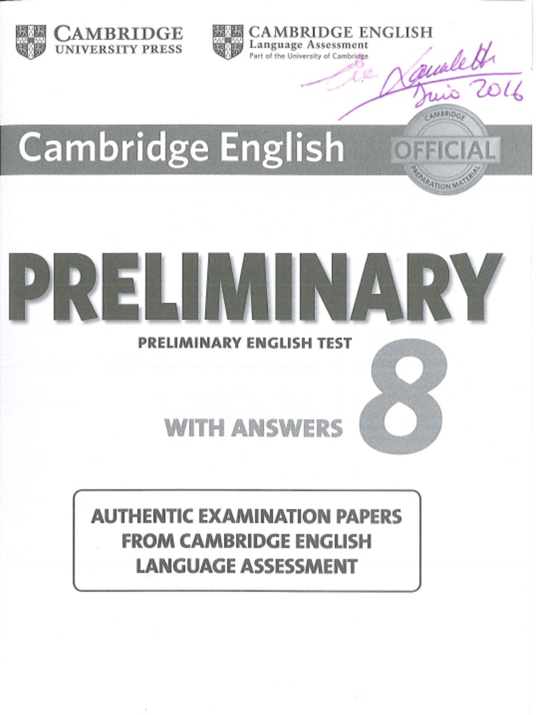 Preliminary English Test 8 Cambridge | PDF