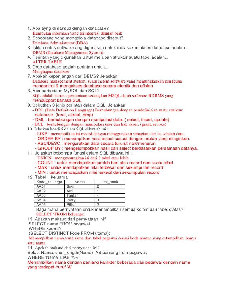 Definisi Field, Record, dan Tabel Database | PDF