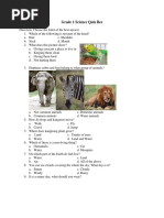 Mathematics Quiz Bee Grade 1 | PDF | Mathematics