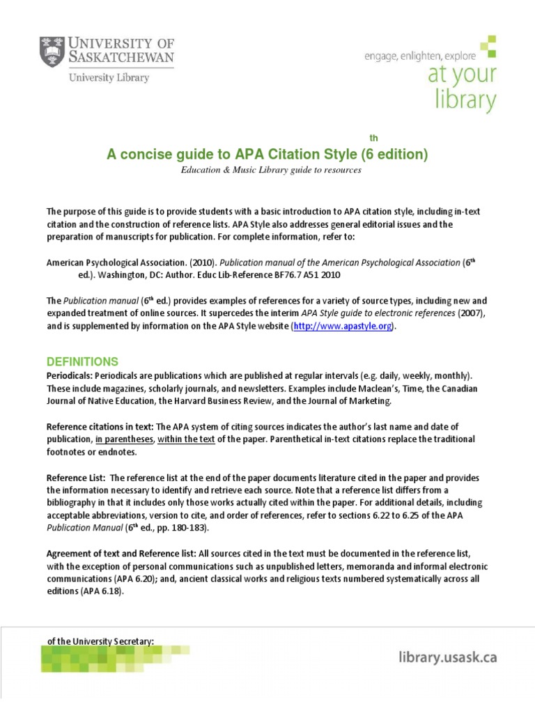 Apa Citation and Referencing | PDF | Citation | Apa Style