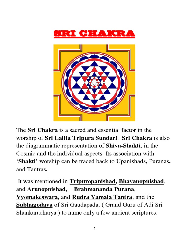 Understanding the Sri Chakra Symbol | PDF | Devi | Tantra