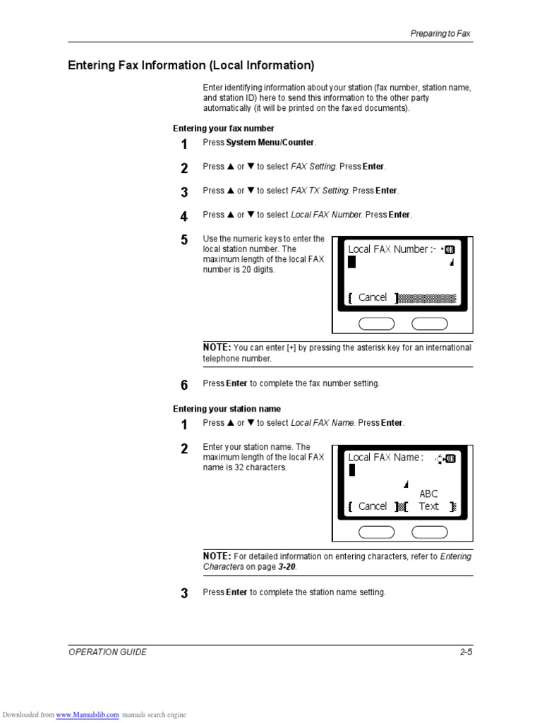 How to Set Up Fax Information | PDF | Fax | Digital Technology