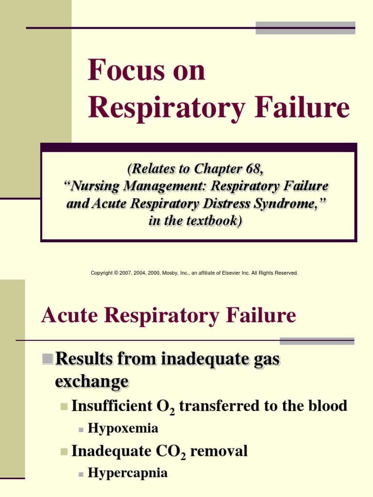 Focus On Respiratory Failure | PDF | Respiratory System | Hypoxia (Medical)