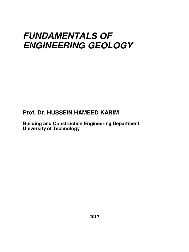 Fundamentals of Engineering Geology (1) Title&Contents Updated 29.9. ...