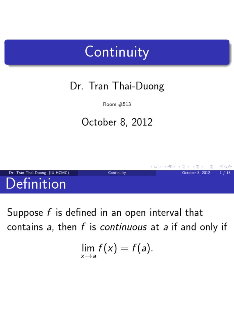 CI 4 Continuity | PDF | Continuous Function | Function (Mathematics)