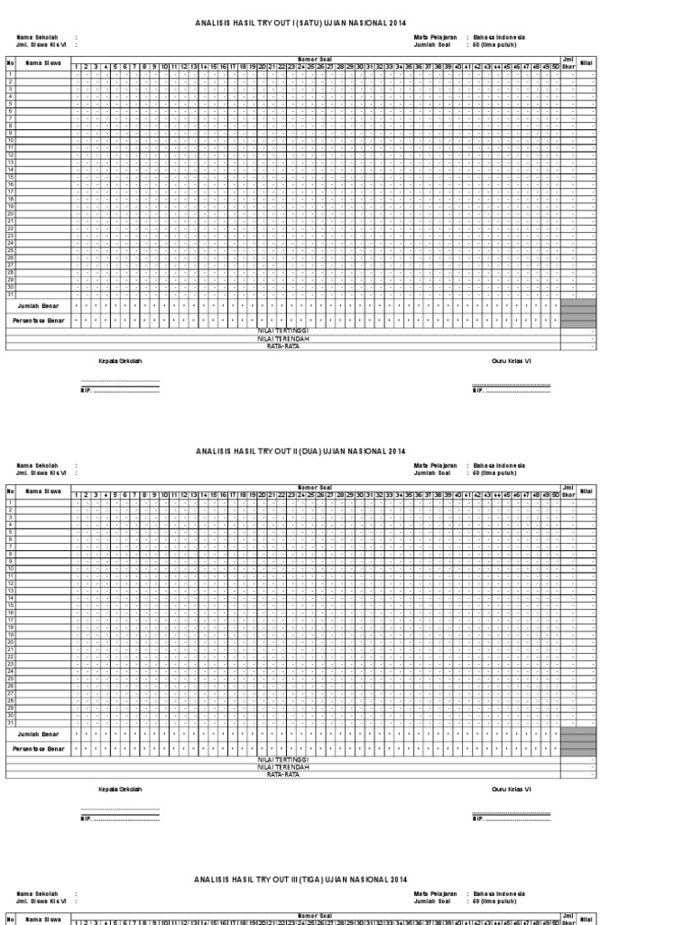 Analisis Hasil Try Out | PDF