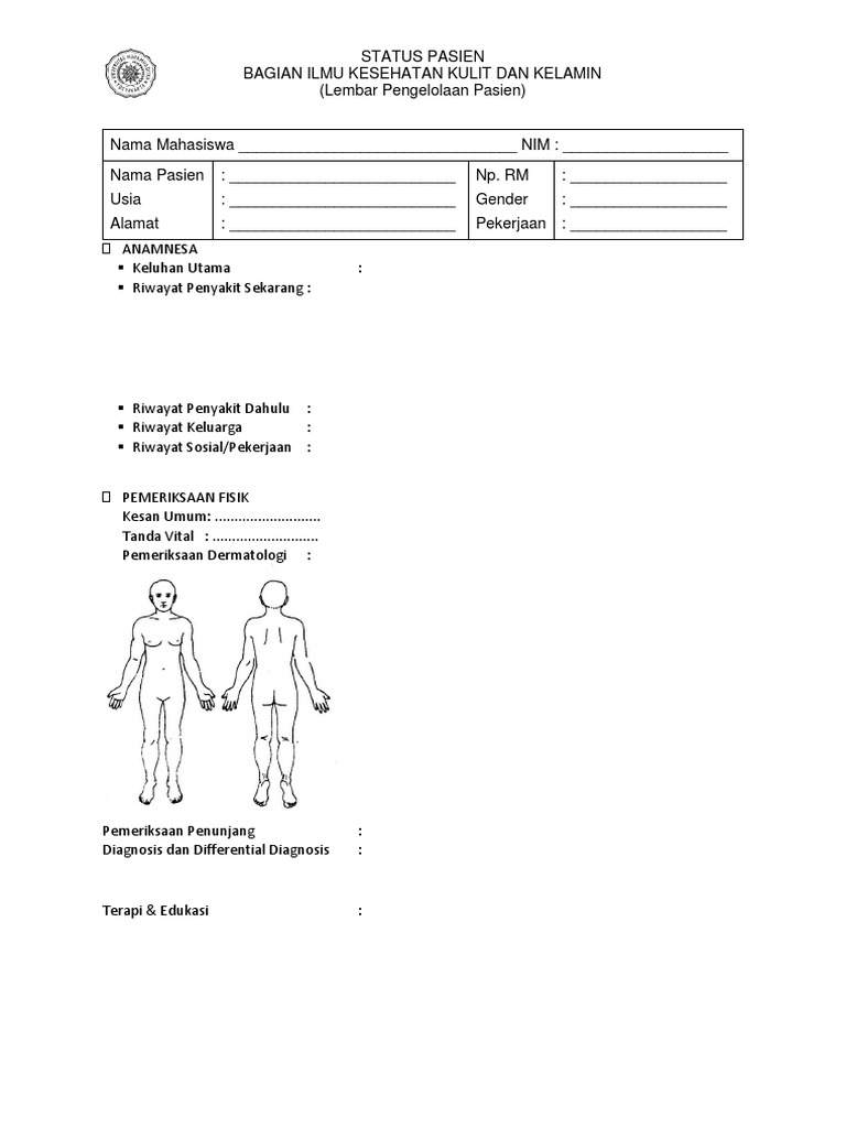 Status Pasien Dermatologi dan Penanganan | PDF
