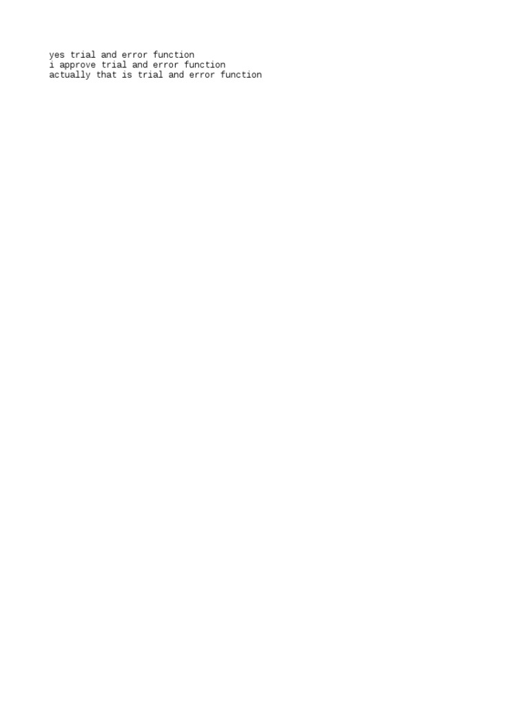 Trial and Error Function | PDF | Computers