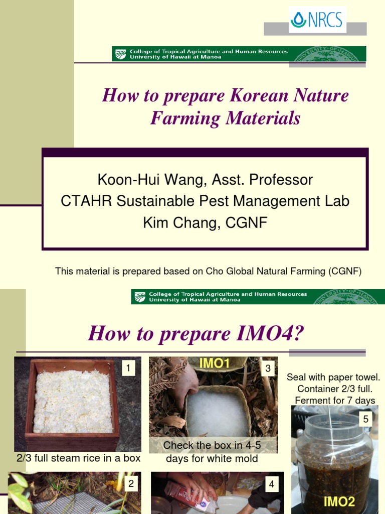 Korean Natural Farming Recipe1 | PDF | Agronomy | Soil Science