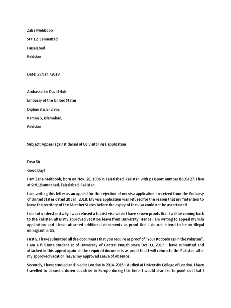 US Visa Rejection Letter | PDF | Travel Visa | Cultural Globalization