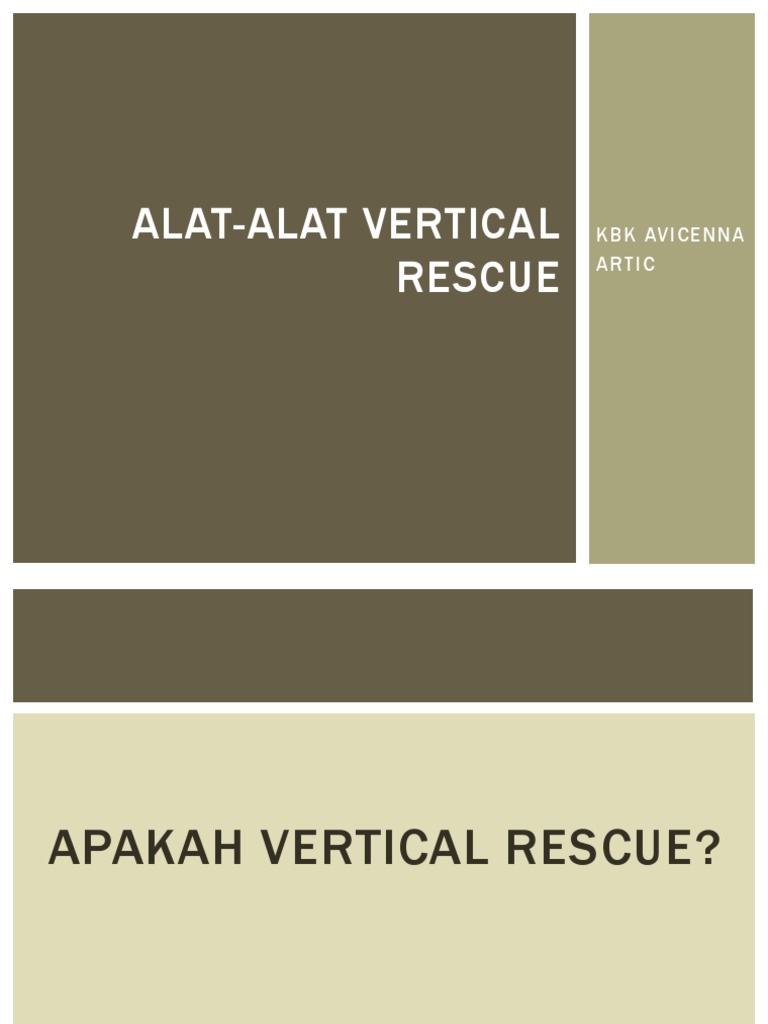 Pengenalan Alat-Alat Vertical Rescue | PDF