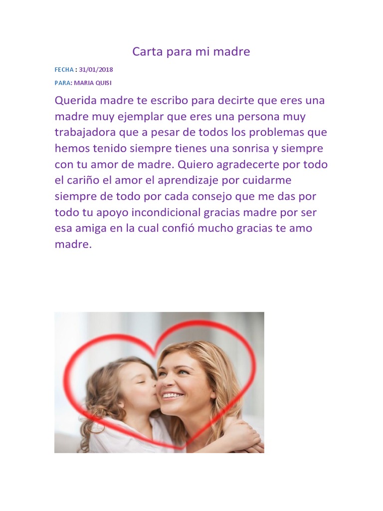 Carta Para Mi Madre 2 Pdf