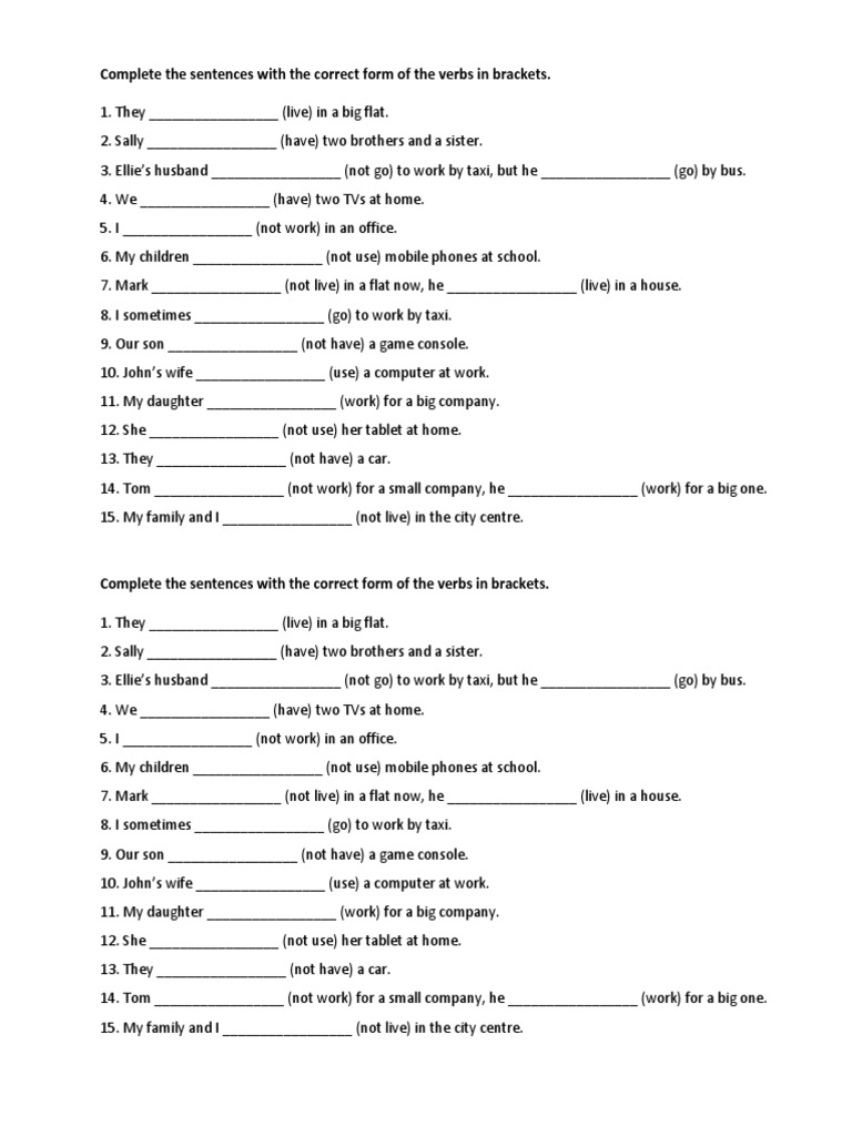 Verb Practice for English Learners | PDF | Language Arts & Discipline