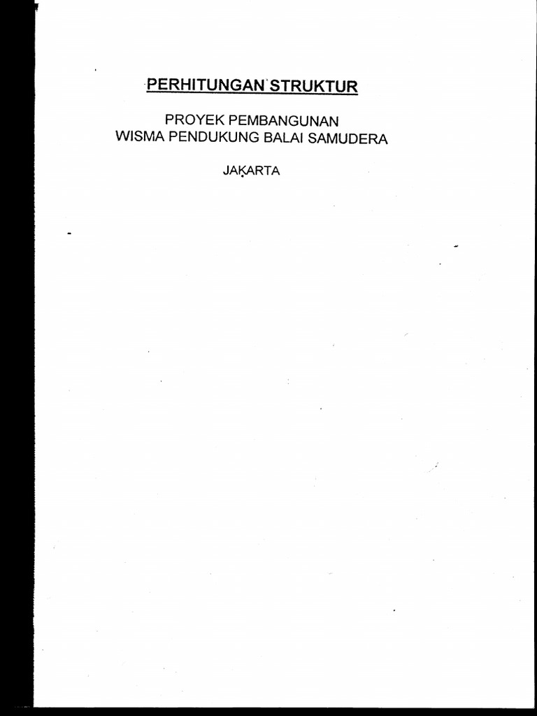 70 - Perhitungan Struktur Proyek Balai Samudra Jakarta 2010 PDF | PDF