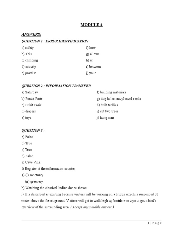 Answers:: Question 1: Error Identification | PDF | Nature