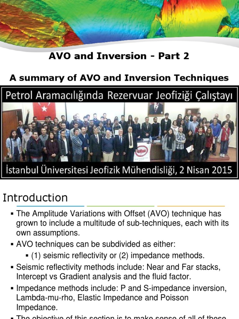A Summary of AVO and Inversion Techniques | PDF | Reflection Seismology ...
