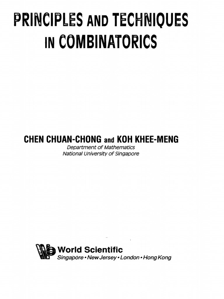 Principles and Techniques of Combinatorics PDF | PDF Principles and Techniques of Combinatorics PDF | PDF