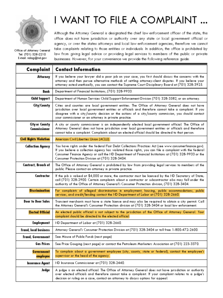State Government Complaints | PDF | Lawyer | Practice Of Law
