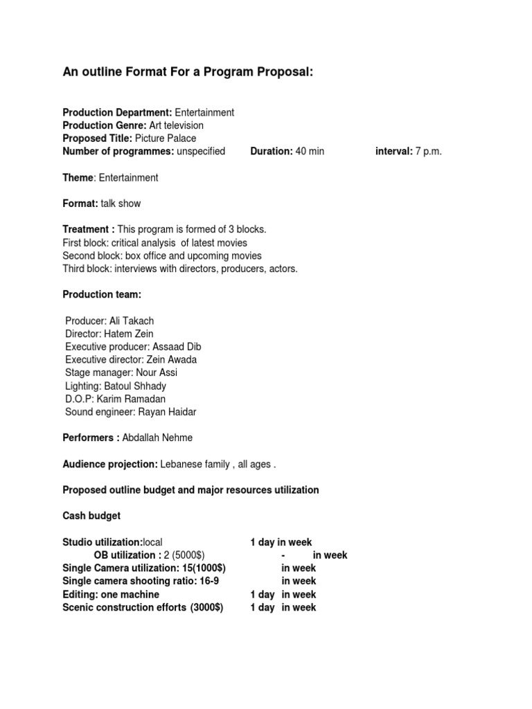 Program Proposal | PDF