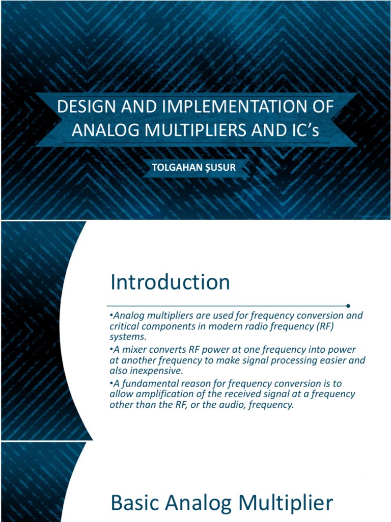 Analog Multiplier Design Guide | PDF | Radio Technology | Electronics