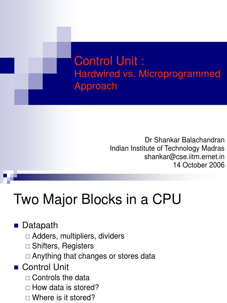 Hardwired vs Microprogrammed Control | PDF | Digital Electronics ...