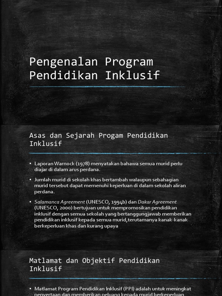 Pengenalan Program Pendidikan Inklusif | PDF