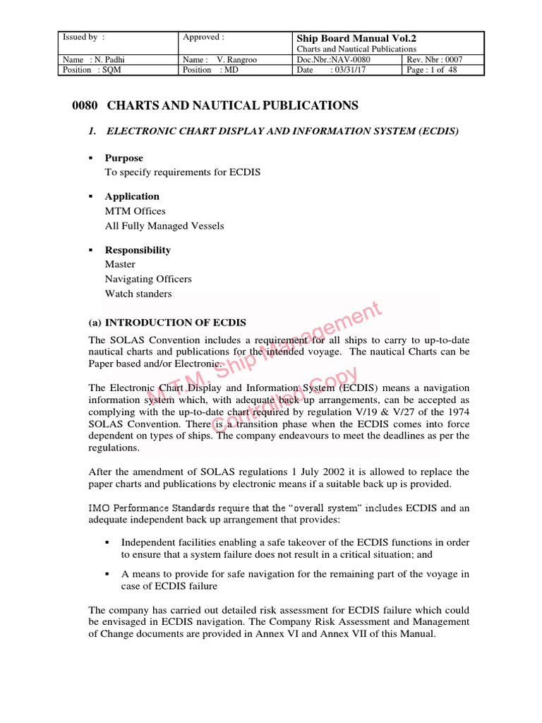 Charts and Nautical Publication | PDF | Navigation | Contour Line