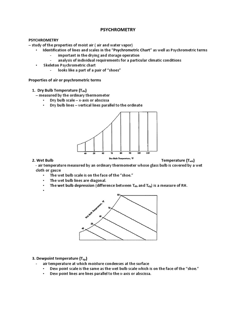 Psychrometry Lecture | PDF | Humidity | Atmospheric Thermodynamics