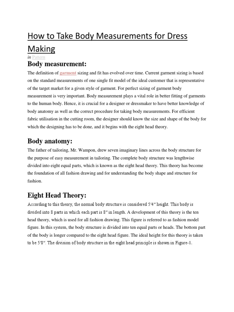The Eight Head Theory: Understanding Body Measurements for Accurate ...