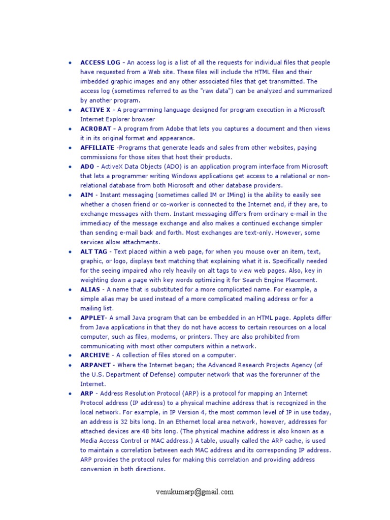 Web Definition | PDF | Websites | World Wide Web