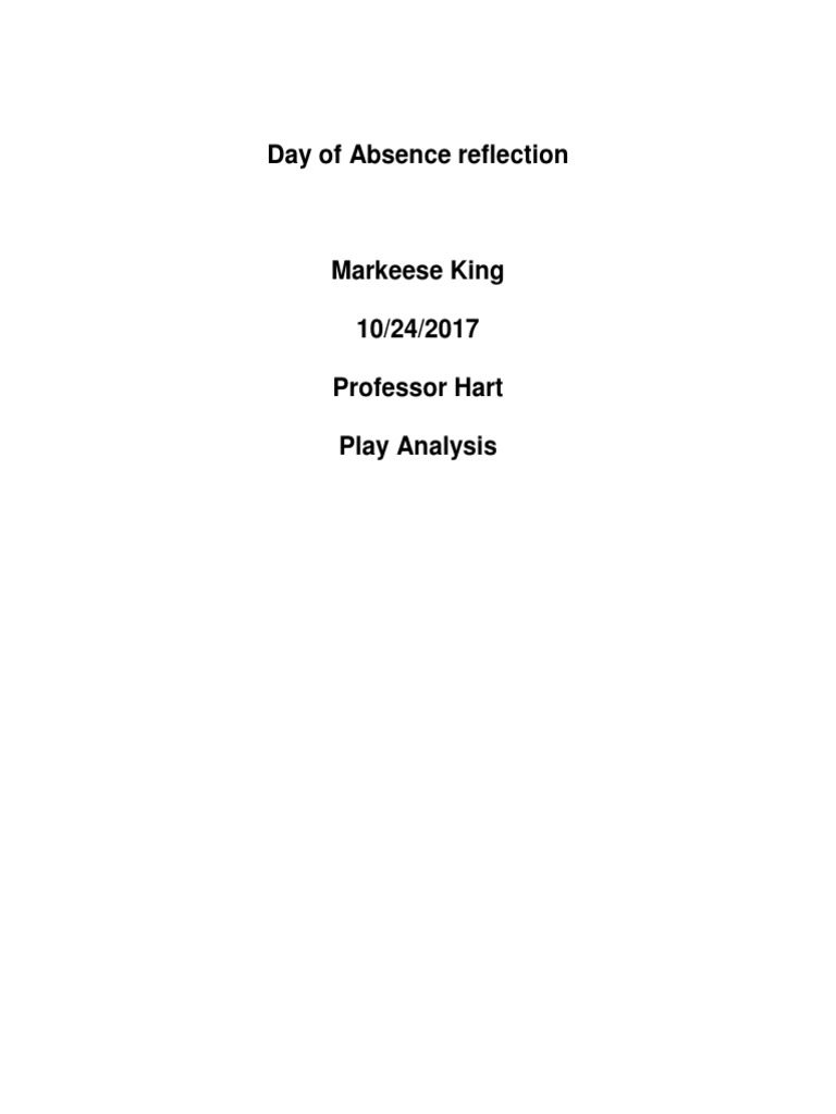 Day of Absence | Download Free PDF | Satire | Minstrel Show