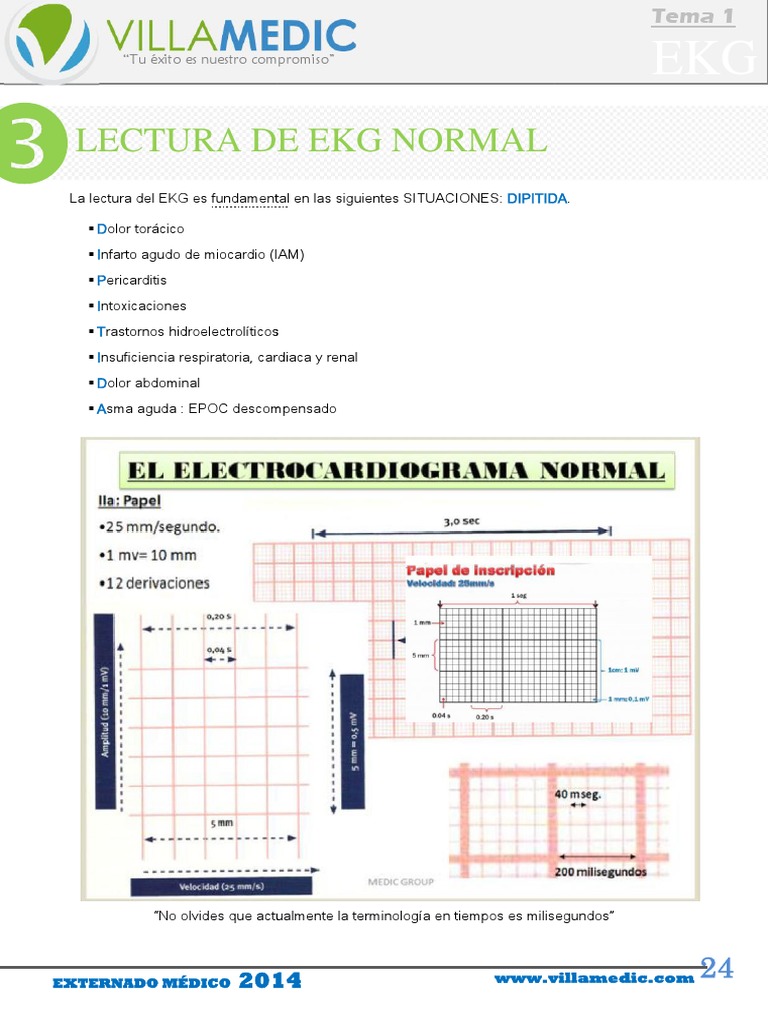 Villamedic - EKG Normal PDF | Descargar gratis PDF | Electrocardiografia | Sistema cardiovascular