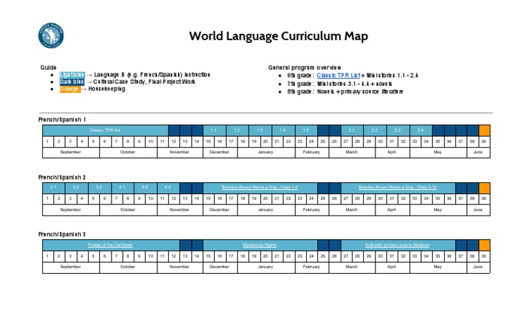 World Language Curriculum Map | PDF | Behavior Modification | Communication