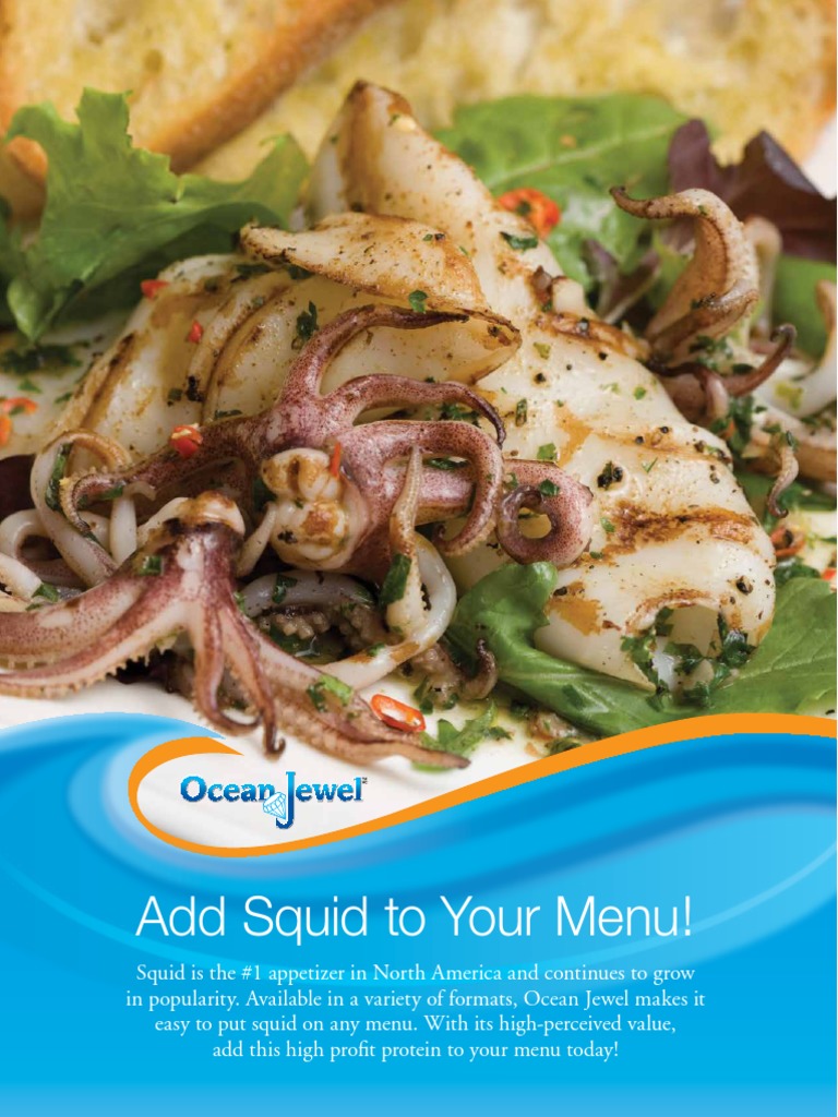 Squid English Brochure POS | PDF | Nutrition Facts Label | Cooking