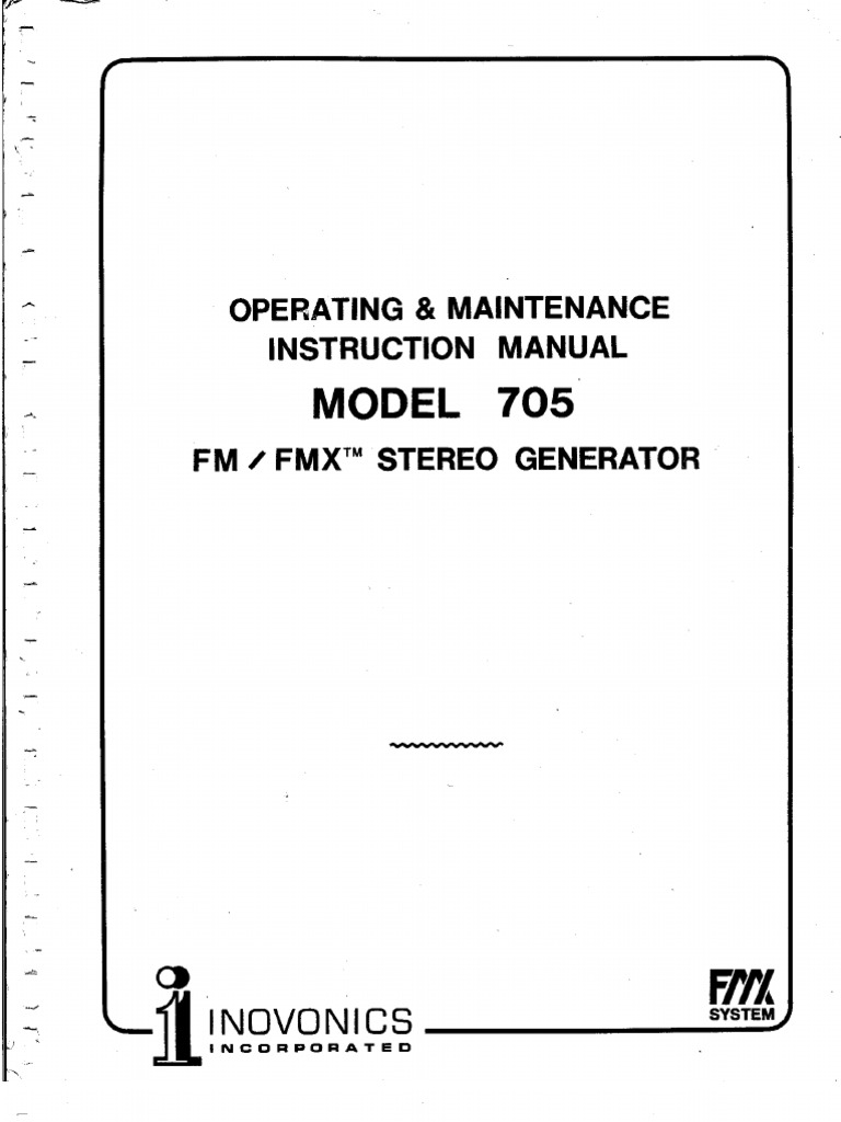 Inovonics 705 Manual | PDF | Computers