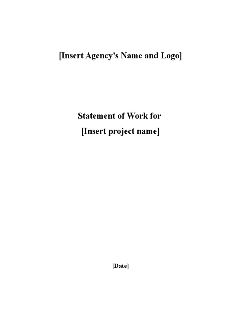 Statement of Work Template | PDF | Project Management | Request For ...
