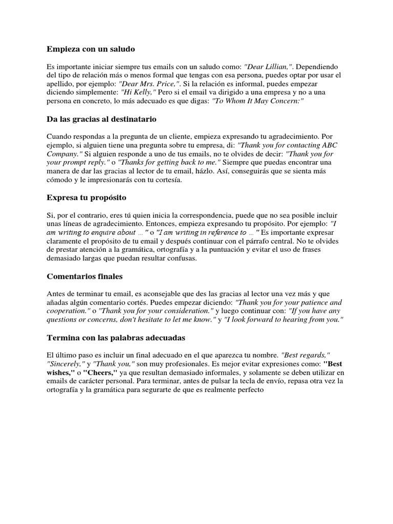 Email Formal English | PDF