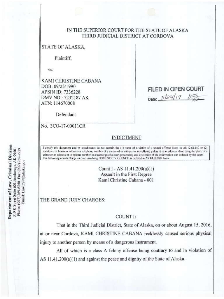 Kami Cabana Indictment | PDF