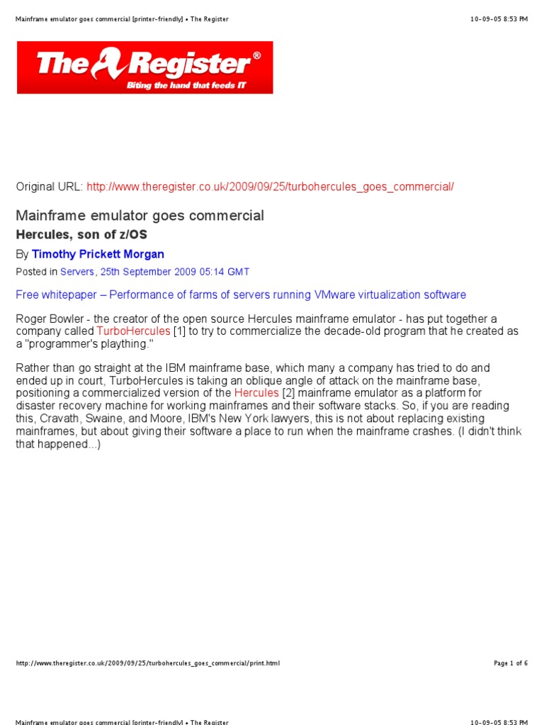 Mainframe Emulator Goes Commercial | PDF | Classes Of Computers ...