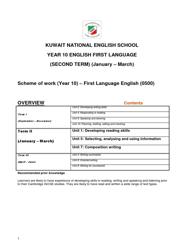Year 10 English First Language Planning | PDF | Narration | Narrative