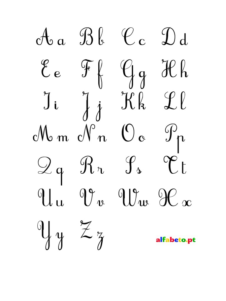 Alfabeto Cursivo Imprimir PDF | PDF