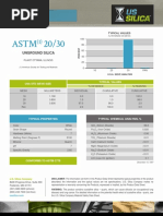 Silica/Sand Specifications: Particle Size Analysis and Properties | PDF