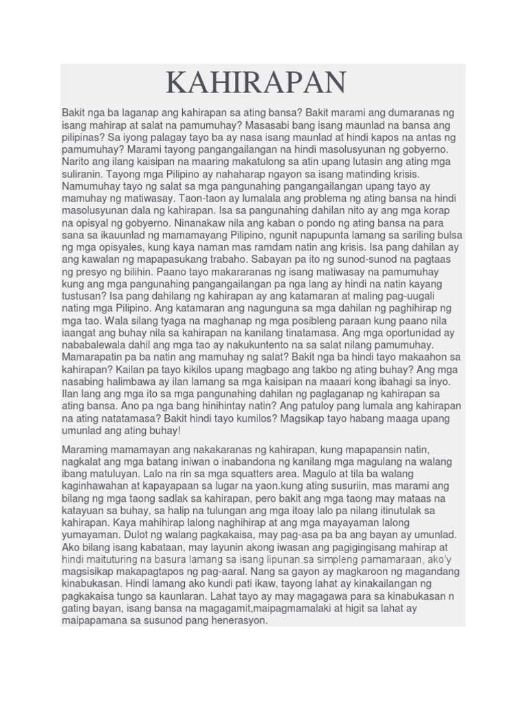 KAHIRAPAN | PDF