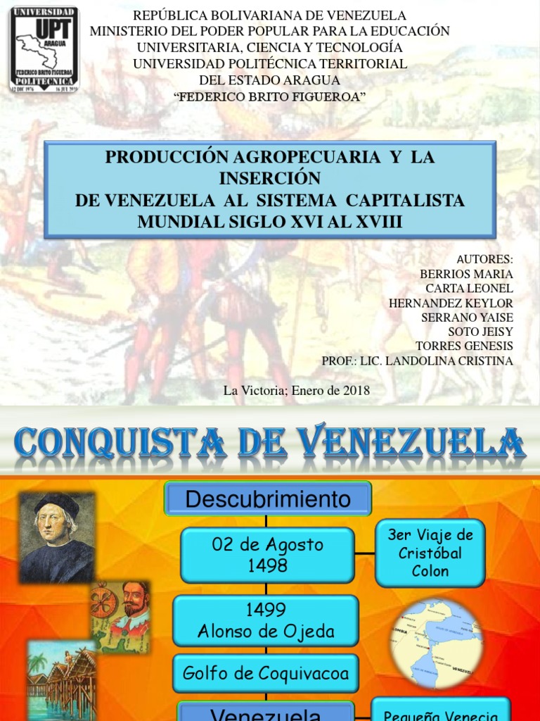 Produccion Agropecuaria Epoca Colonial Venezuela | Agricultura | Venezuela