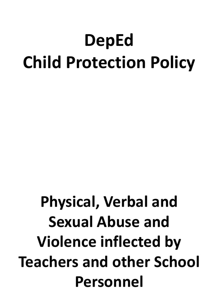 DepEd Child Protection Policy Overview | PDF | Child Protection | Violence