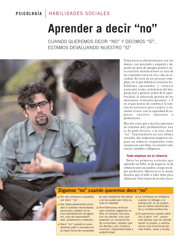 Aprender A Decir No Descargar Gratis Pdf Autoestima Aprendizaje