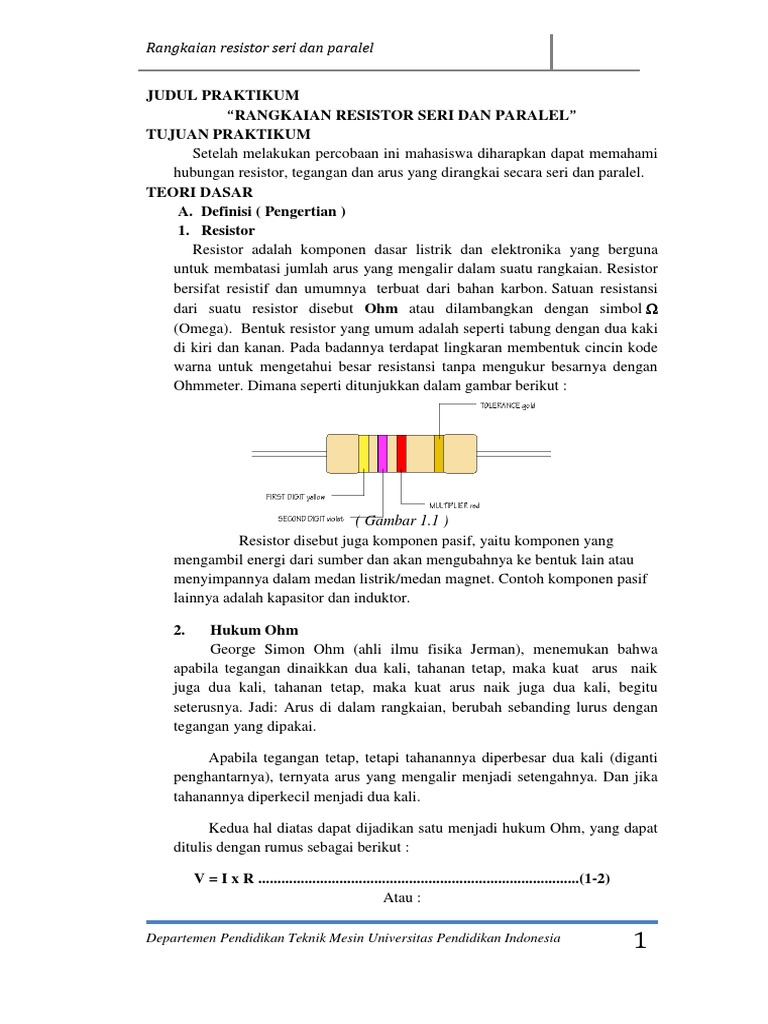 Rangkaian Resistor Seri - Paralel | PDF