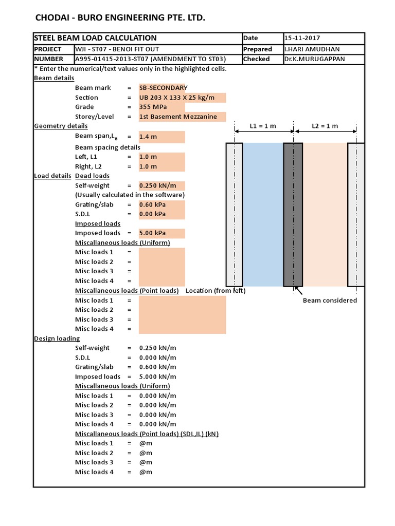 Steel Beam Load Calc | PDF | Building | Building Technology