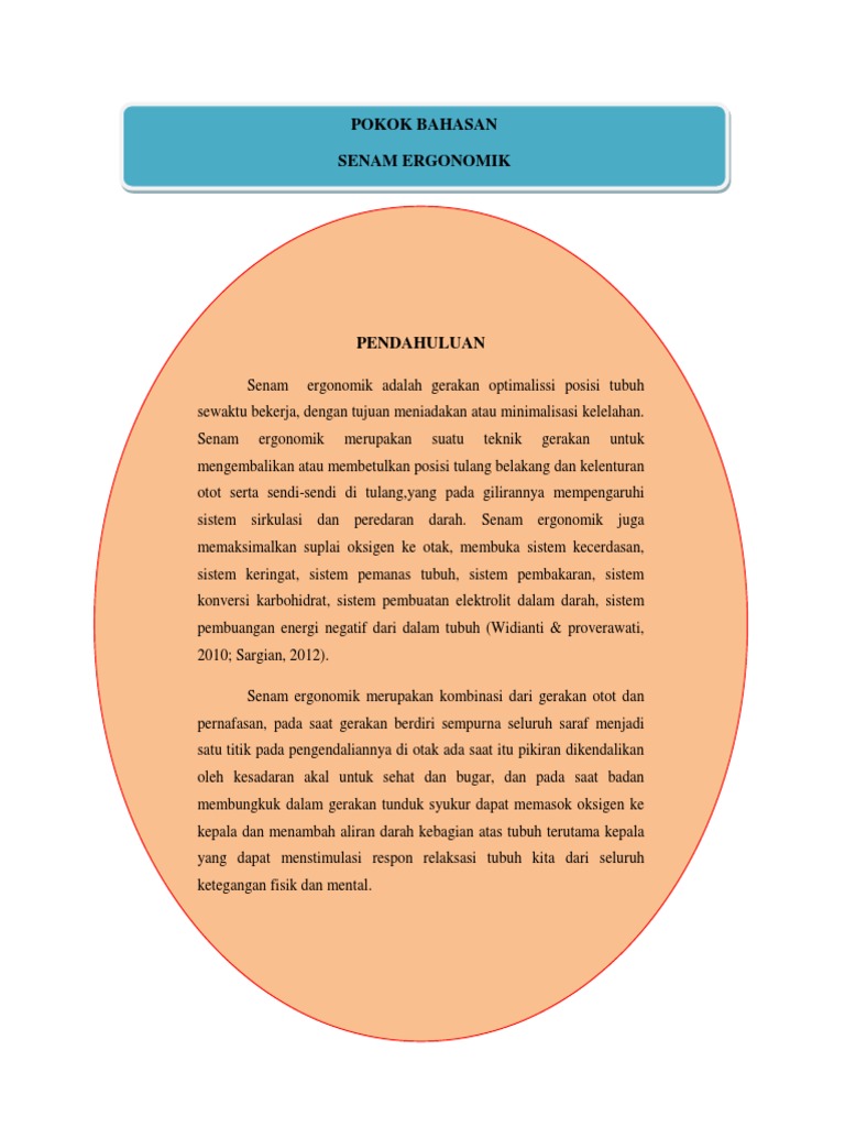 Senam Ergonomik | PDF